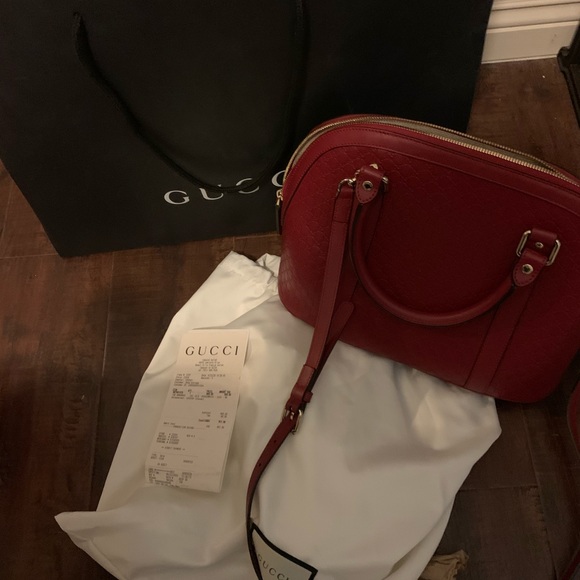 Gucci | Bags | Gucci Red Guccissima | Poshmark